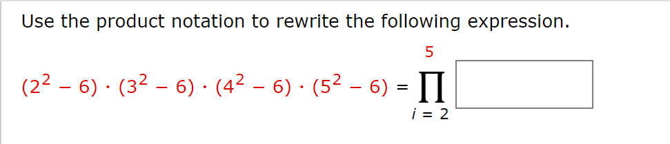 Solved Use the product notation to rewrite the following | Chegg.com