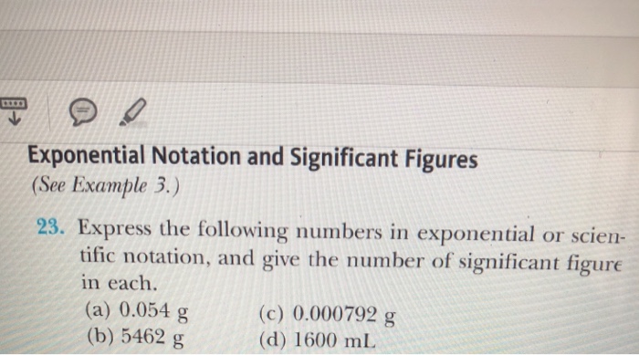 Solved Exponential Notation and Significant Figures (See | Chegg.com
