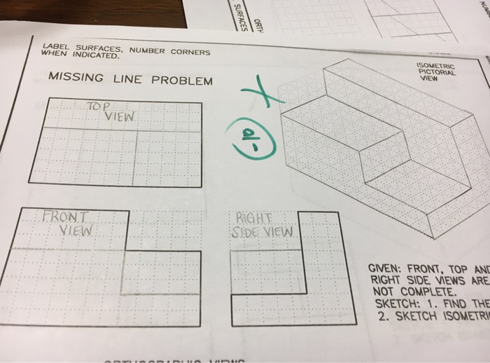 Solved LNUMBER CORNERS NDICATED SOMETRIC PICTORIAL MISSING | Chegg.com