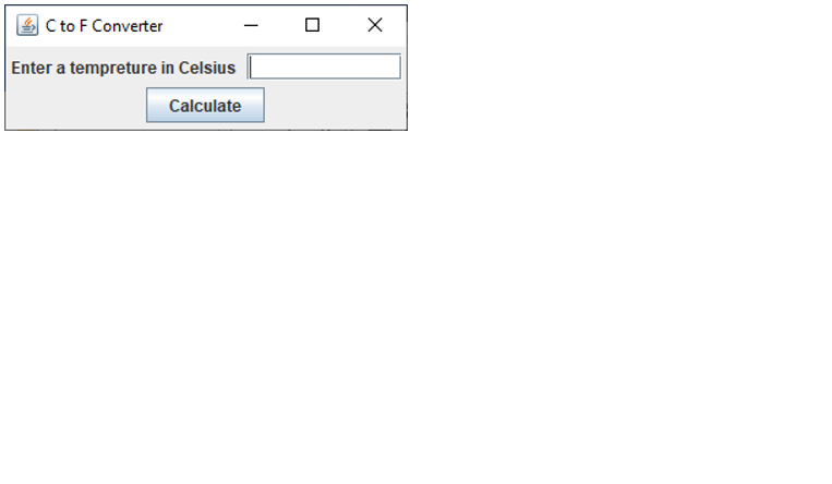 Solved In java please do screenshot Task # 1: (C to F | Chegg.com