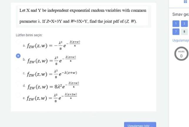 Solved Let X and Y be independent exponential random | Chegg.com