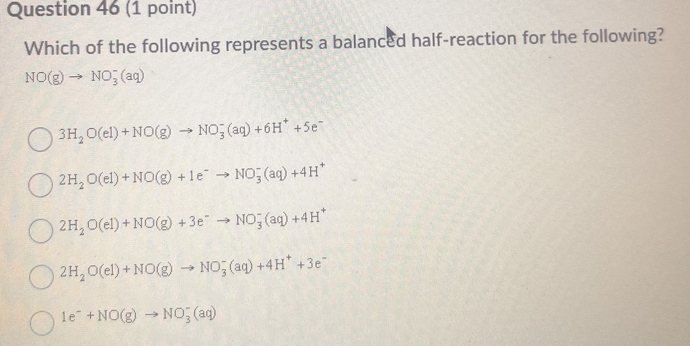 Solved Which of the following represents a balanced | Chegg.com