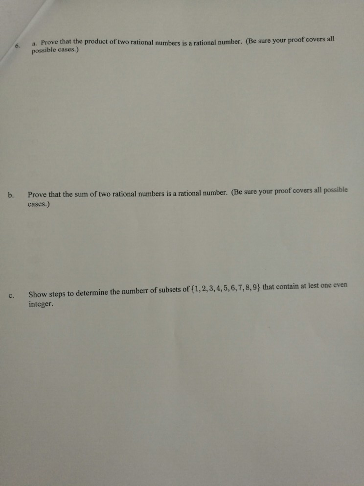 Solved 6. a. Prove that the product of two rational numbers | Chegg.com