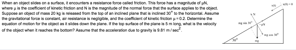 Solved When an object slides on a surface, it encounters a | Chegg.com