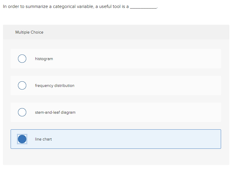 Solved In order to summarize a categorical variable, a | Chegg.com