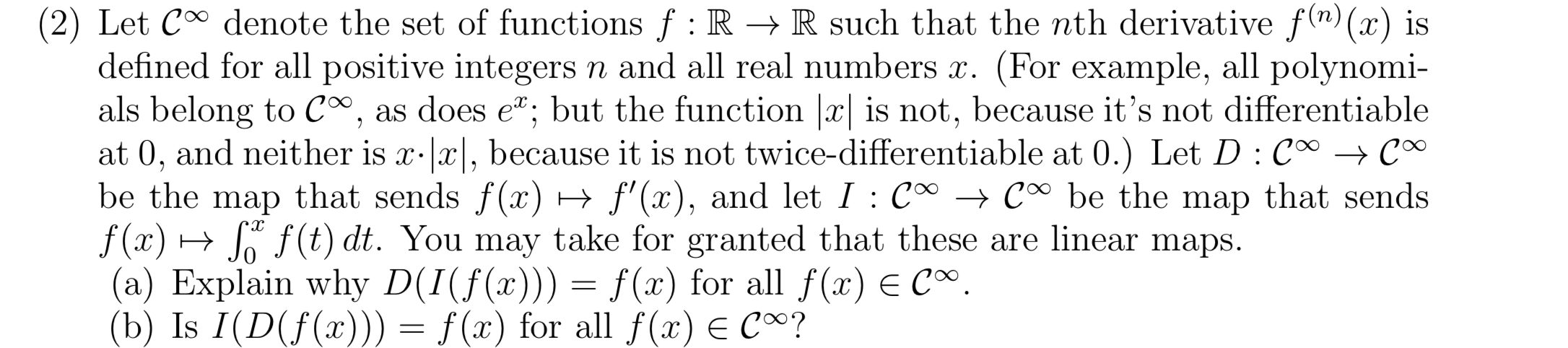Solved (2) Let CⓇ denote the set of functions f : R+R such | Chegg.com