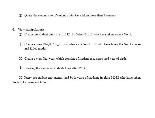 Solved 1. There is a database grade manager (Grade | Chegg.com