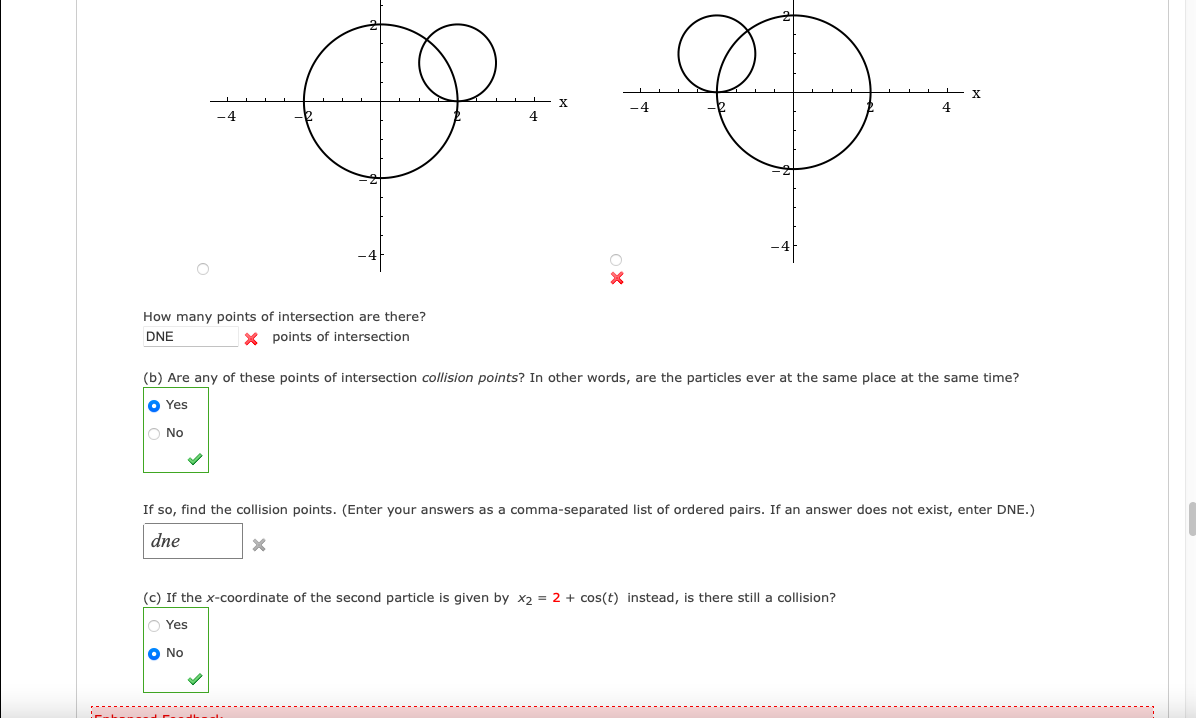 Solved -4 4 P X How many points of intersection are there? | Chegg.com