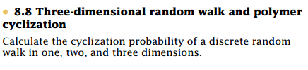 8.8 Three-dimensional random walk and polymer | Chegg.com
