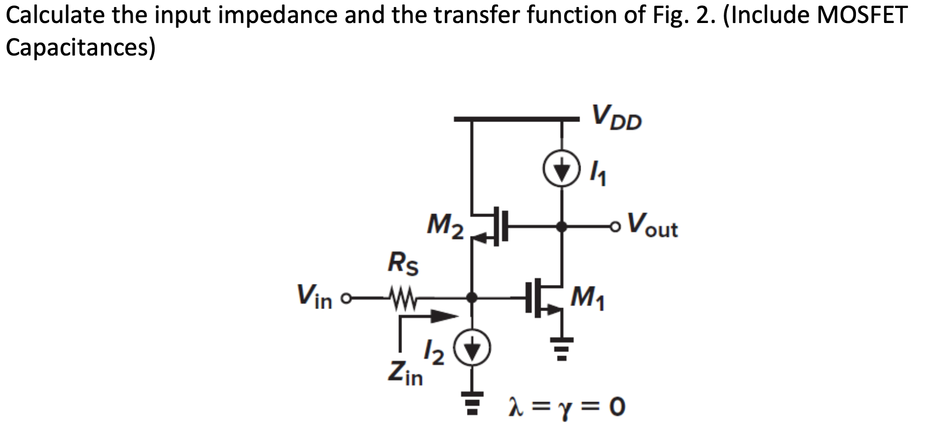 Solved Calculate the input impedance and the transfer | Chegg.com