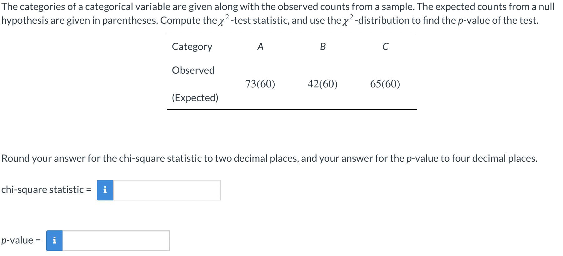 Solved The categories of a categorical variable are given | Chegg.com