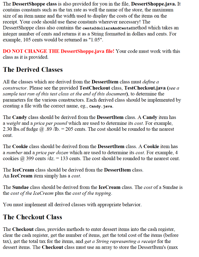 Solved Description For this exercise, you will be writing a | Chegg.com