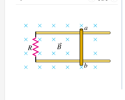 Solved A 0.850-mm-long metal bar is pulled to the right at | Chegg.com