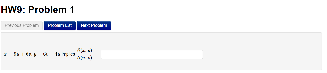 Solved HW9: Problem 1 Previous Problem Problem List Next | Chegg.com