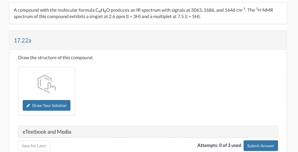 Solved A compound with the molecular formula C8H8O produces | Chegg.com