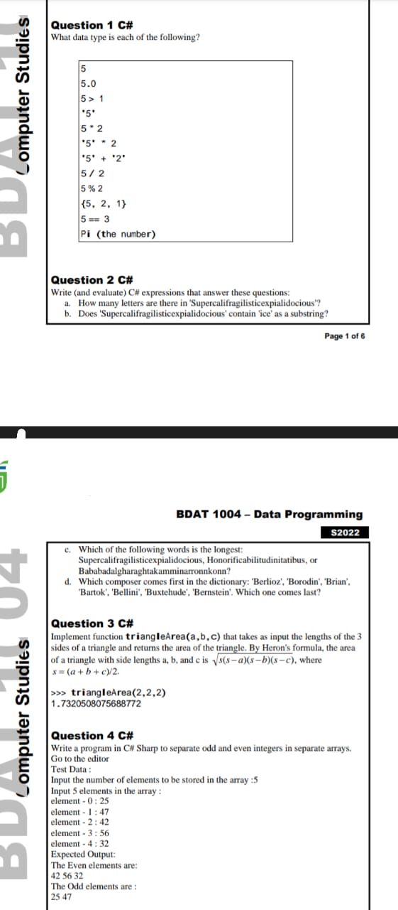 Solved Answers These 4 Question With Proper Syntax I Faced