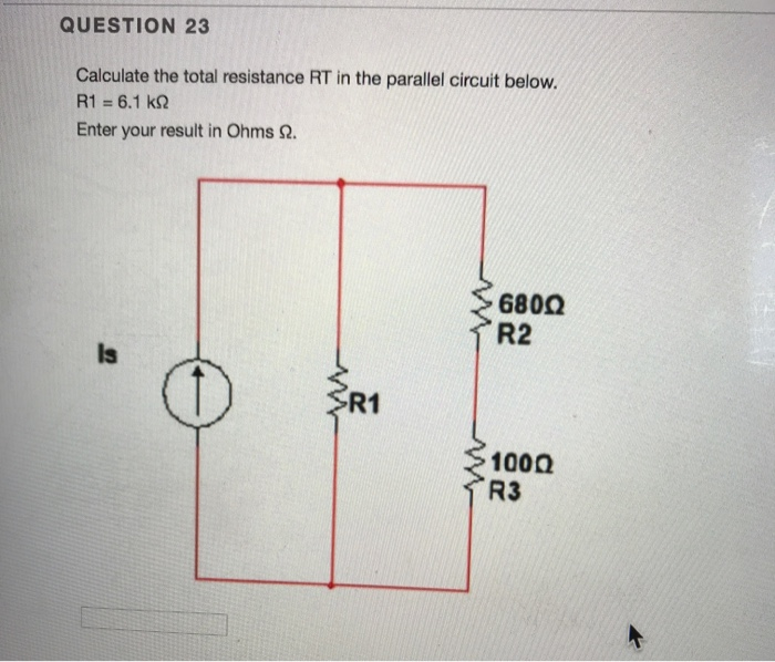 Solved QUESTION 23 Calculate the total resistance RT in the | Chegg.com