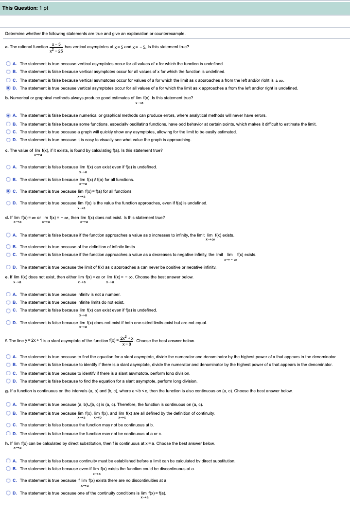 Solved This Question: 1 pt Determine whether the following | Chegg.com