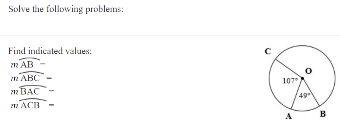 Solved Solve the following problems: Find indicated values: | Chegg.com