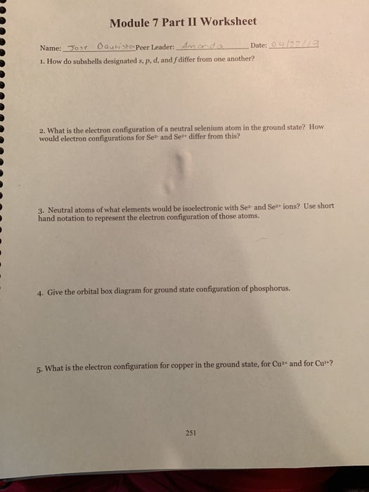 Solved Module 7 Part II Worksheet Name: To , r 0autrstePeer | Chegg.com