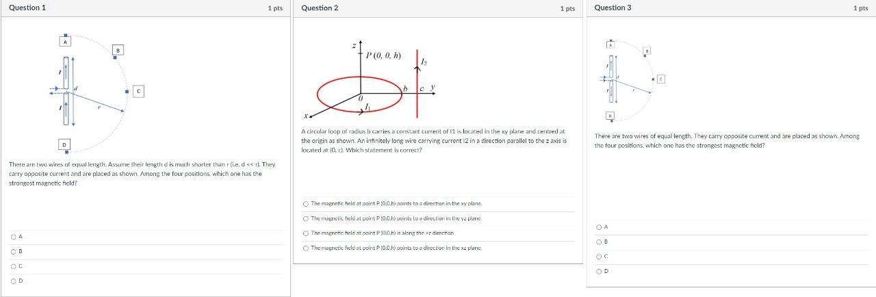 Solved Question 1 1 Pts Question 2 1 Pts Question 3 1 Pts A 