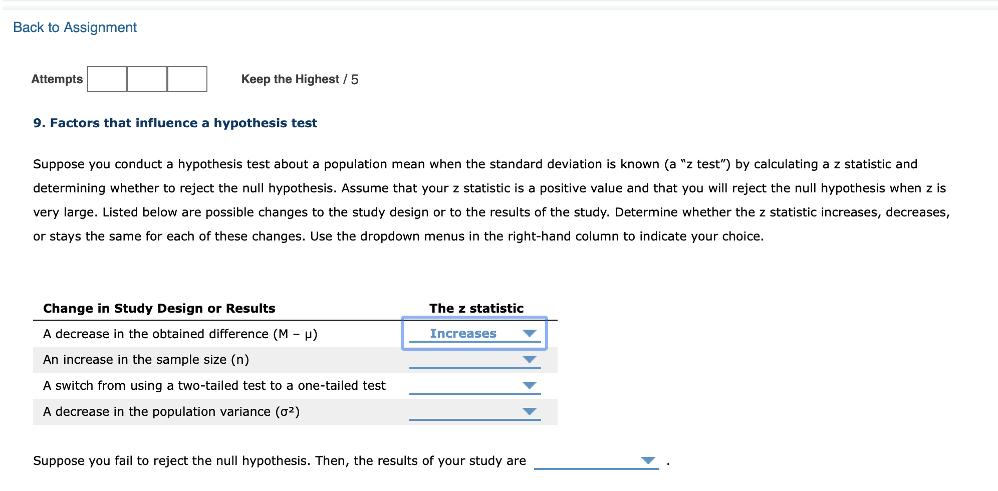 Solved Back to Assignment Attempts Keep the Highest / 5 9. | Chegg.com