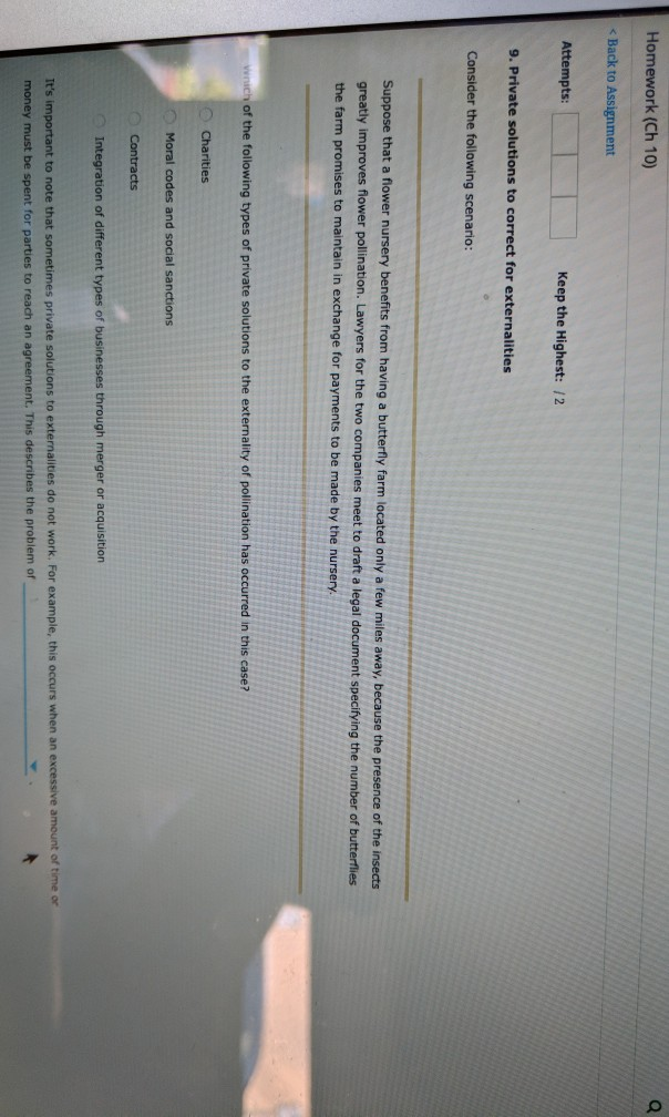 Solved Homework (Ch 10) k Back to Assignment Attempts: Keep | Chegg.com