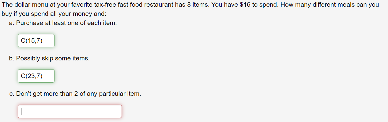 Solved The dollar menu at your favorite tax-free fast food | Chegg.com