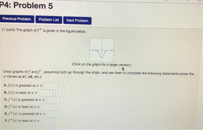 Solved P4: Problem 5 Previous Problem Problem List Next | Chegg.com