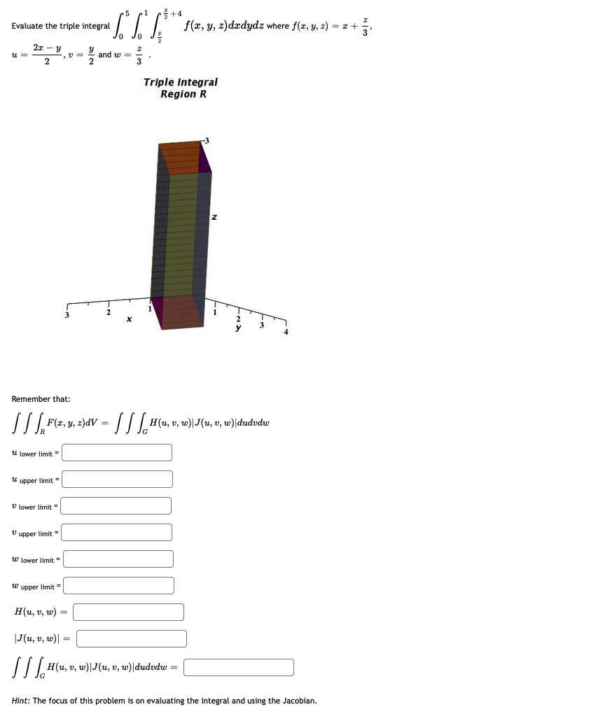 Solved Evaluate the triple integral | Chegg.com