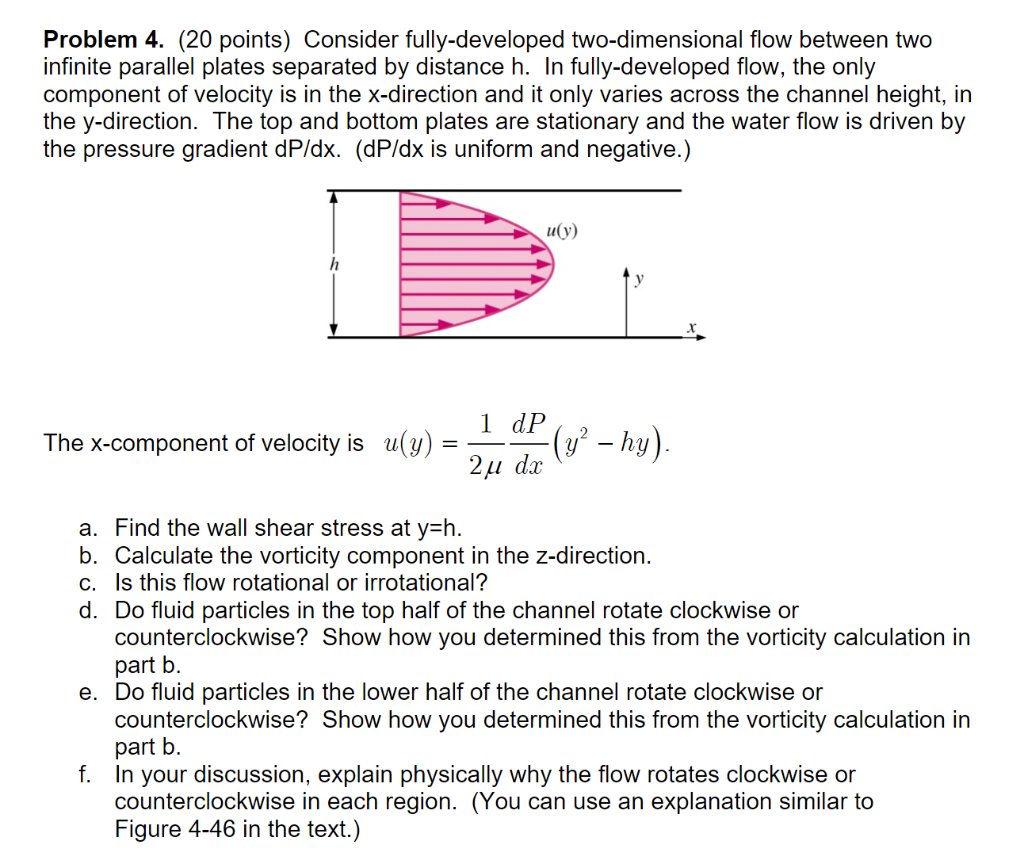 Solved Problem 4. (20 points) Consider fully-developed | Chegg.com