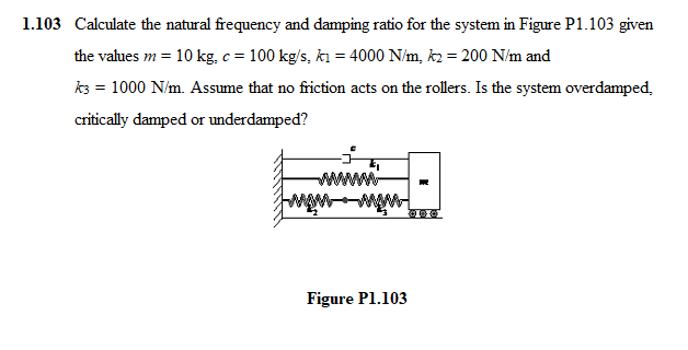 Solved 03 Calculate the natural frequency and damping ratio | Chegg.com