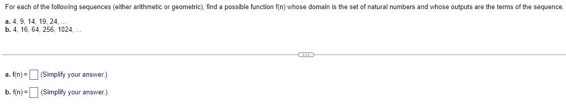 Solved For each of the following sequences (either | Chegg.com