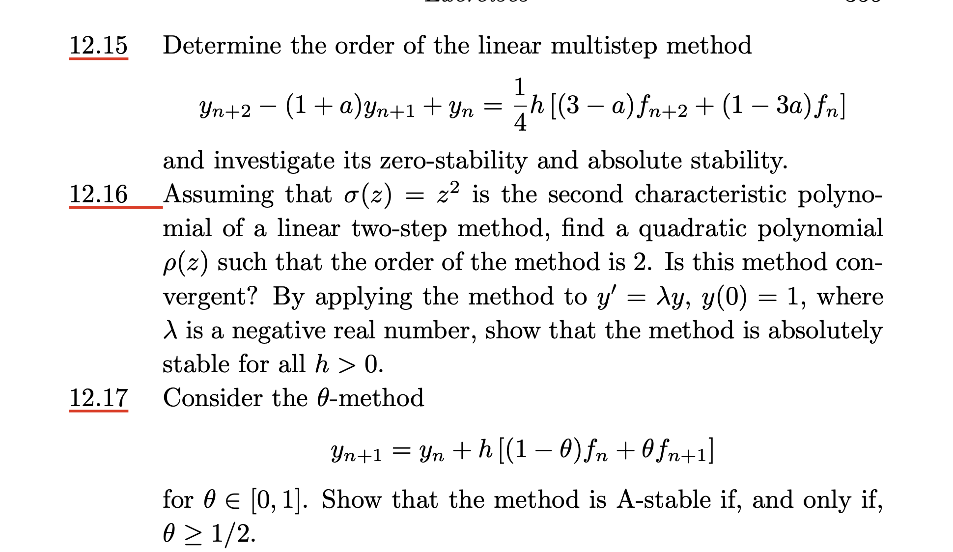 12.15 Determine the order of the linear multistep | Chegg.com