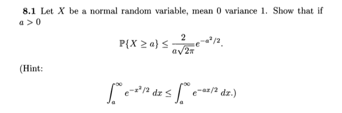 Solved Let X be a normal random variable, mean 0 variance .1 | Chegg.com