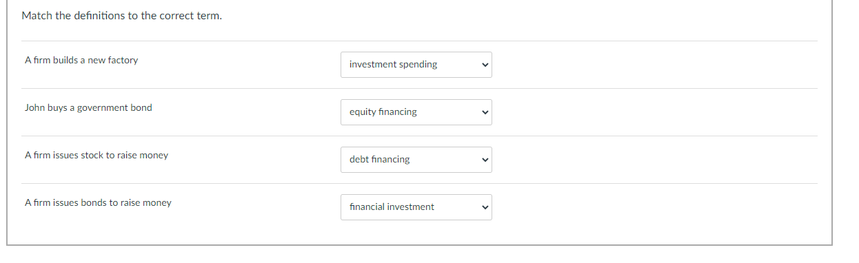 Solved Match the definitions to the correct term. A firm | Chegg.com Solved Match the definitions to the correct term. A firm | Chegg.com