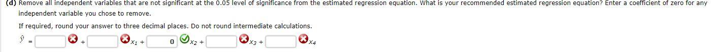 Solved Develop The Estimated Regression Equation Using All 2282