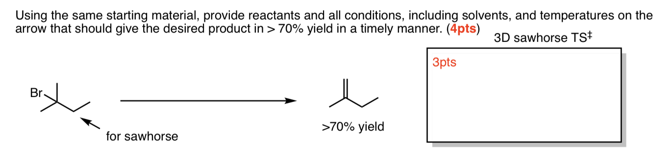 Solved Using the same starting material, provide reactants | Chegg.com