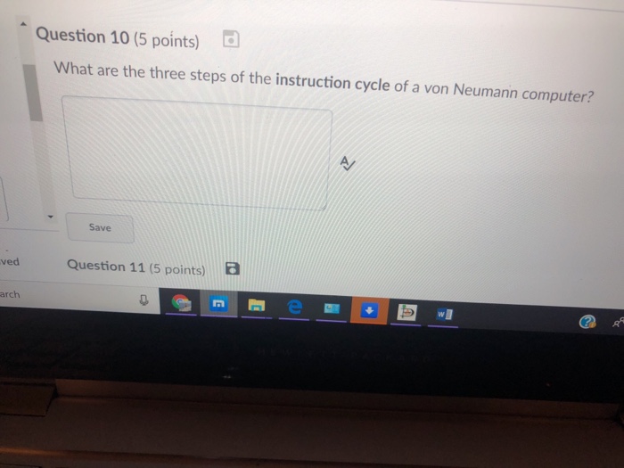 Solved Question 10 (5 points) d What are the three steps of | Chegg.com
