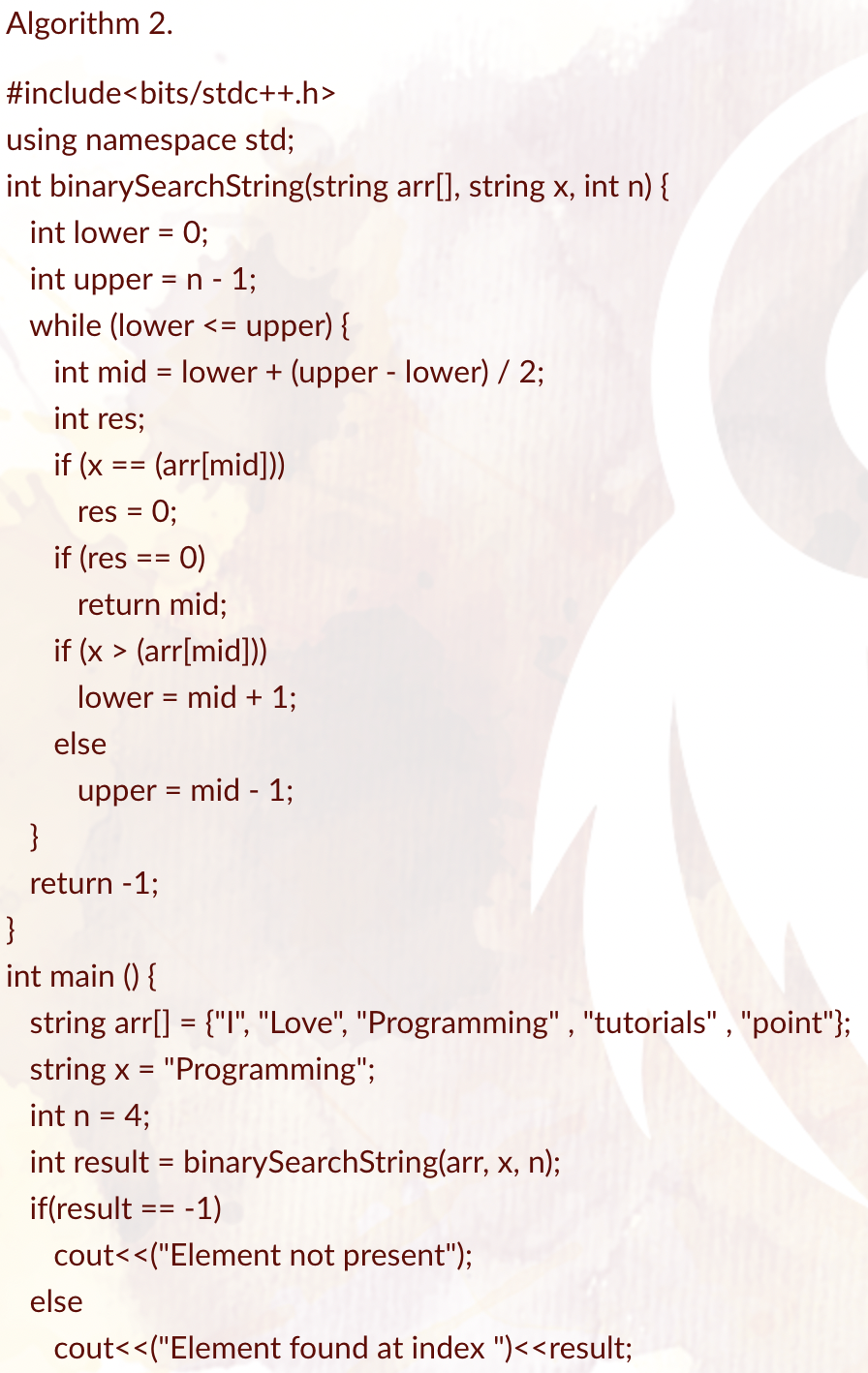 Solved For Each Of The Following Algorithms Describe The 