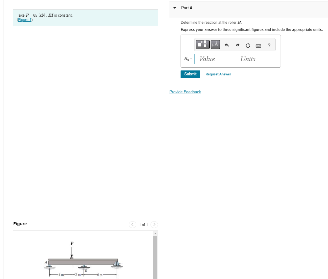 Solved Take P=65kN.EI is ﻿constant.(Figure 1)Part ADetermine | Chegg.com