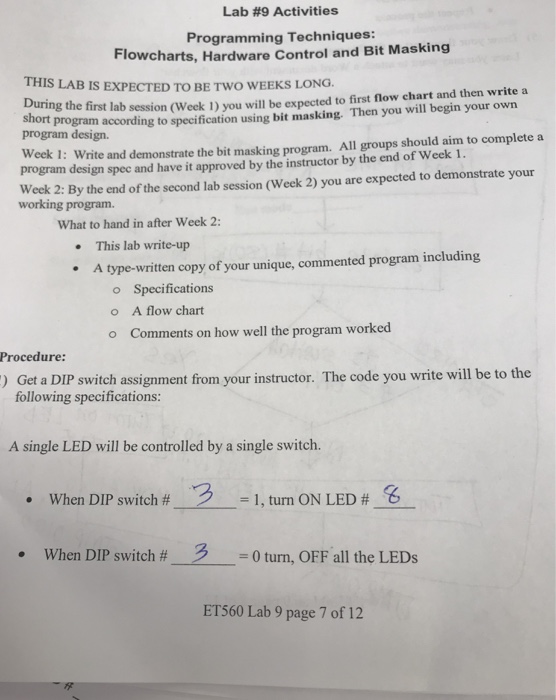Solved Lab #9 Activities Programming Techniques: Flowcharts, | Chegg.com