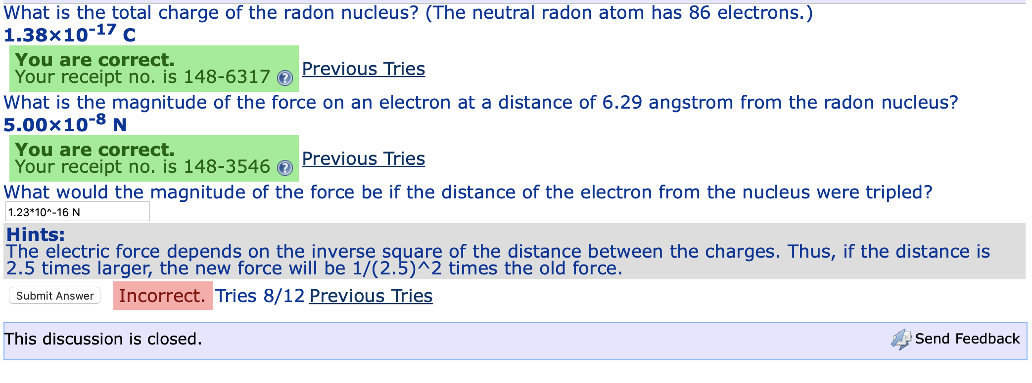 What is the total charge of the radon nucleus? (The | Chegg.com