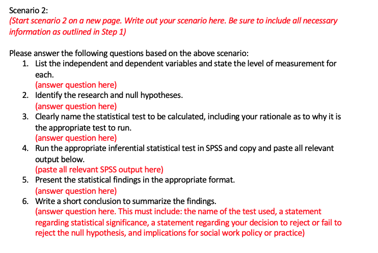 Scenario 2: (Start scenario 2 on a new page. Write | Chegg.com