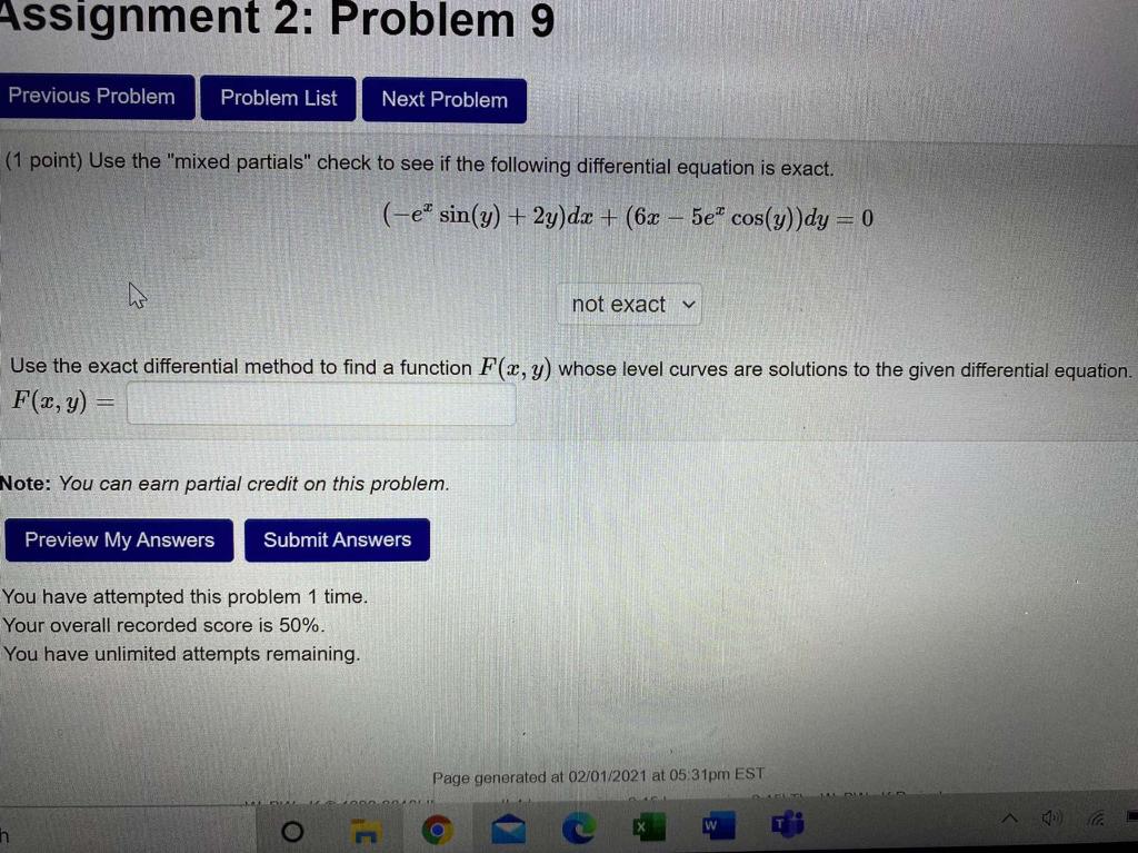 Solved Use the "mixed partials" chech to see if the | Chegg.com