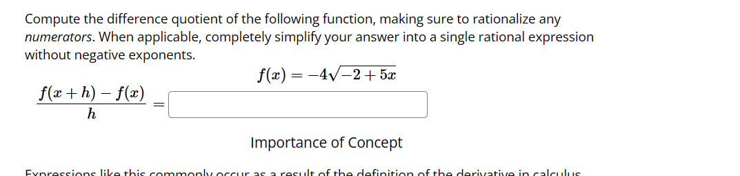 Solved Compute the difference quotient of the following | Chegg.com