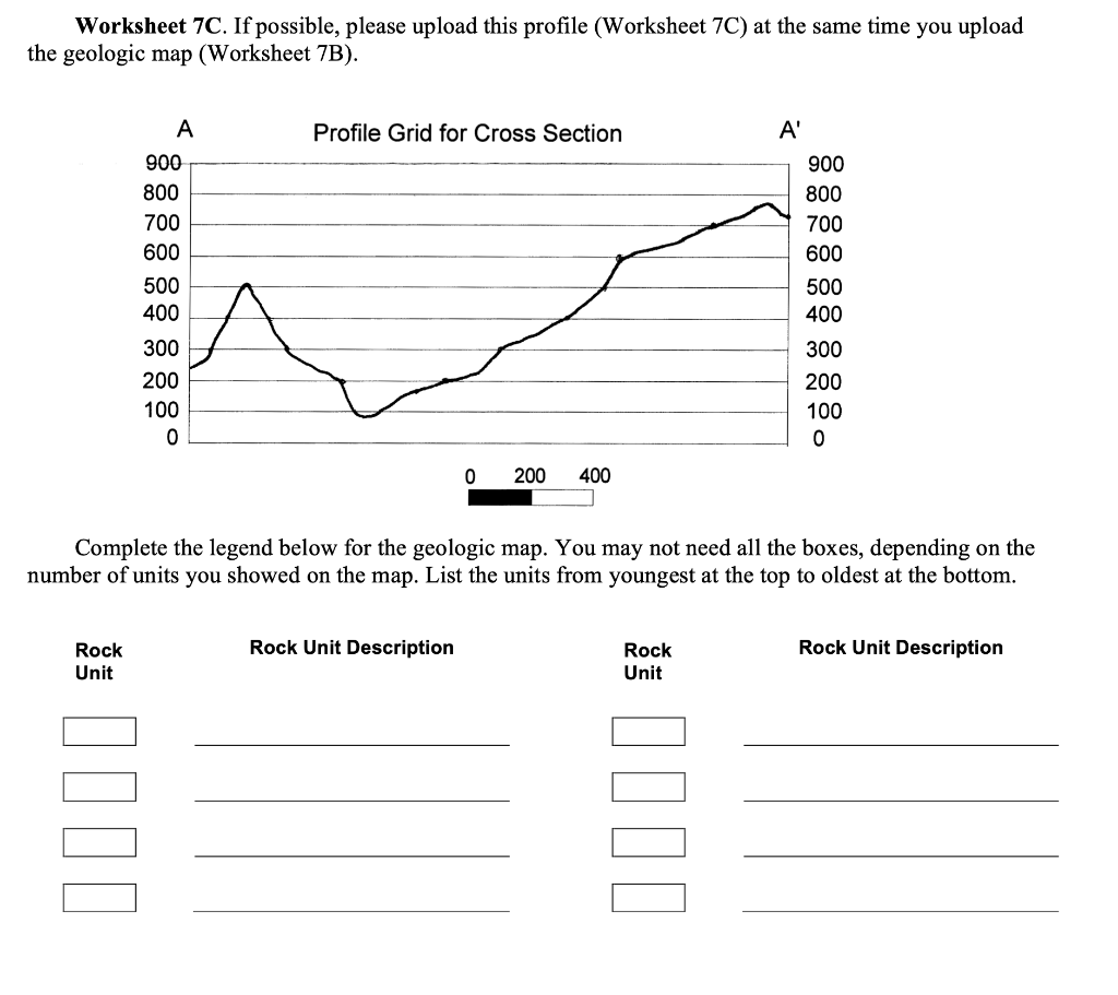 Worksheet 7B. You need to map ONLY the portion of the | Chegg.com