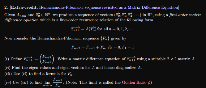 Solved 2. [Extra-credit, Hemachandra-Fibonacci sequence | Chegg.com