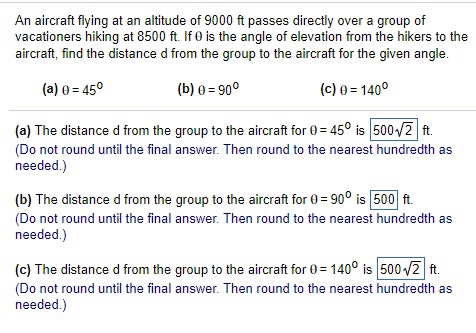 Solved An aircraft flying at an altitude of 9000 ft passes | Chegg.com