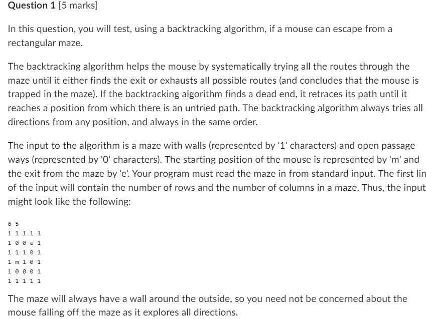 Solved In this question, you will test, using a backtracking | Chegg.com
